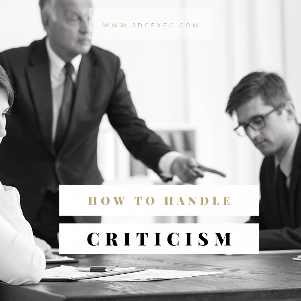 How to handle criticism | JDC Corp